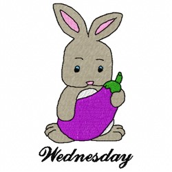 Wednesday Bunny Embroidery Design | AnnTheGran.com