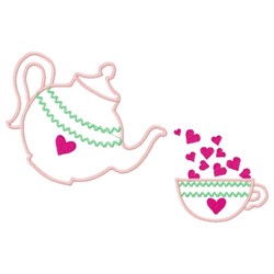Heart Kettle Embroidery Design | AnnTheGran.com