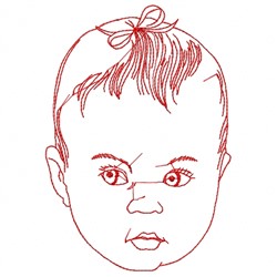 Baby Head Outline Embroidery Design | AnnTheGran.com