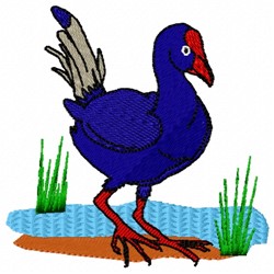 Pukeko Bird Embroidery Design | AnnTheGran.com