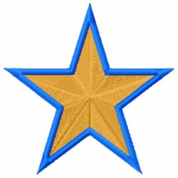 Star with Outline Embroidery Design | AnnTheGran.com