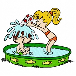 Swimming Pool Embroidery Design | AnnTheGran.com