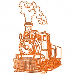 Steam Engine Embroidery Design | AnnTheGran.com