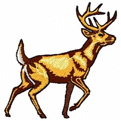 Prancing Buck Embroidery Design | AnnTheGran.com