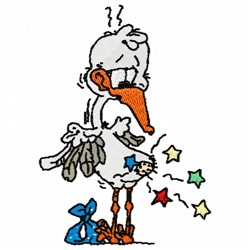 Hurt Bird Embroidery Design | AnnTheGran.com