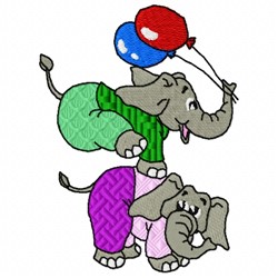 Elephant Hop Embroidery Design | AnnTheGran.com