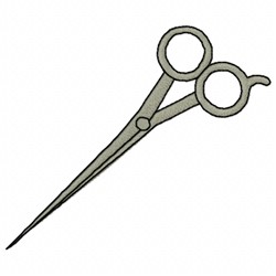 Hair Scissors Embroidery Design | AnnTheGran.com