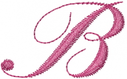 Script Alphabet B Embroidery Design | AnnTheGran.com