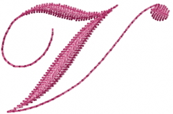 Script Alphabet V Embroidery Design | AnnTheGran.com