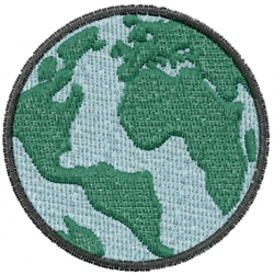 World Earth Globe Embroidery Design | AnnTheGran.com