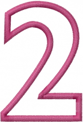 Number 2 Outline Embroidery Design | AnnTheGran.com