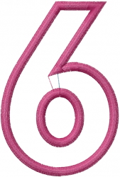 Number 6 Outline Embroidery Design | AnnTheGran.com