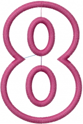 Number 8 Outline Embroidery Design | AnnTheGran.com