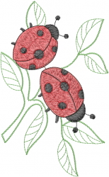 Ladybugs Embroidery Design | AnnTheGran.com