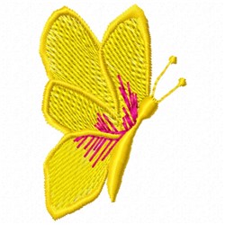 Yellow Butterfly Embroidery Design | AnnTheGran.com