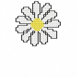 Single Daisy Embroidery Design | AnnTheGran.com