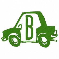 Car Letter B Embroidery Design | AnnTheGran.com