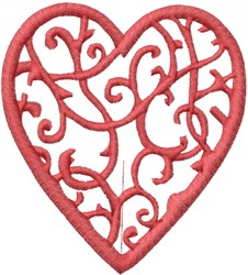 Vine Heart Embroidery Design | AnnTheGran.com