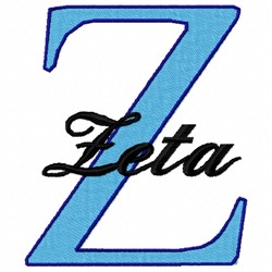 Zeta Z Embroidery Design | AnnTheGran.com