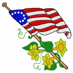 Flower Flag Embroidery Design | AnnTheGran.com