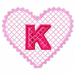 K Heart Embroidery Design | AnnTheGran.com