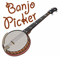 Banjo Picker Embroidery Design | AnnTheGran.com