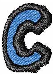 Cartoon Impact Font c Embroidery Design | AnnTheGran.com