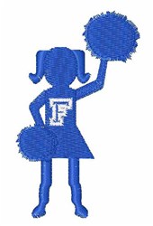 Cheerleader Font F Embroidery Design | AnnTheGran.com