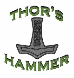 Thors Hammer Embroidery Design | AnnTheGran.com