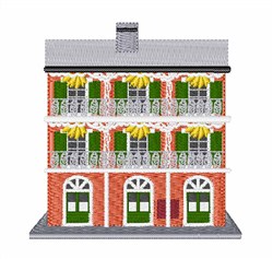 Bourbon Street Building Embroidery Design | AnnTheGran.com