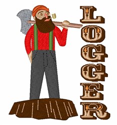Logger Man Embroidery Design | AnnTheGran.com