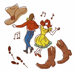 Square Dance Embroidery Design | AnnTheGran.com