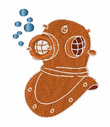 Diving Helmet Embroidery Design | AnnTheGran.com