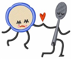Dish And Spoon Embroidery Design | AnnTheGran.com