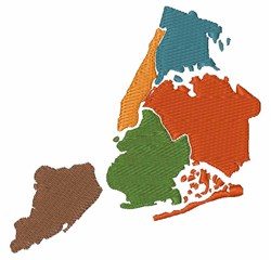Five Boroughs New York Embroidery Design | AnnTheGran.com