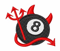 Devil 8 Ball Embroidery Design | AnnTheGran.com