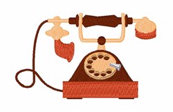 Old Style Telephone Embroidery Design | AnnTheGran.com