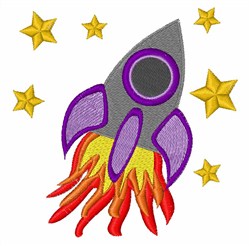 Rocket Ship Embroidery Design | AnnTheGran.com