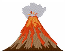 Volcano Embroidery Design | AnnTheGran.com