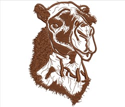 Camel Head Outline Embroidery Design | AnnTheGran.com