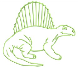Dimetrodon Outline Embroidery Design | AnnTheGran.com