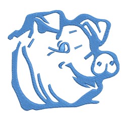 Hog Outline Embroidery Design | AnnTheGran.com