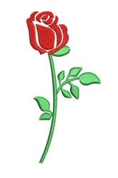 Long Stem Rose Embroidery Design | AnnTheGran.com