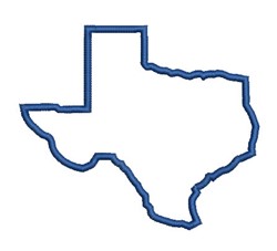 Texas State Outline Embroidery Design | AnnTheGran.com