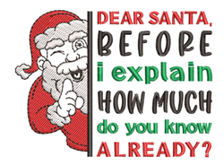 Dear Santa Embroidery Design | AnnTheGran.com
