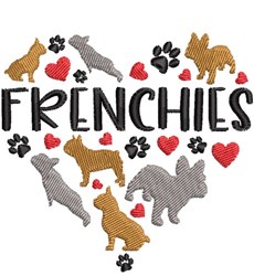 Frenchies Embroidery Design | AnnTheGran.com