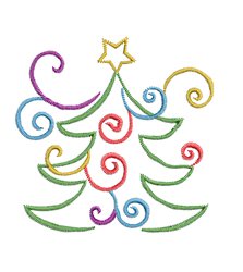 Tree Outline Embroidery Design | AnnTheGran.com