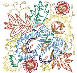 Moth Block Embroidery Design | AnnTheGran.com