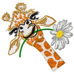 Daisy Giraffe Embroidery Design | AnnTheGran.com