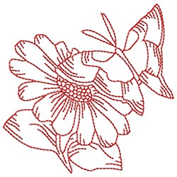 Redwork Butterfly Embroidery Design | AnnTheGran.com